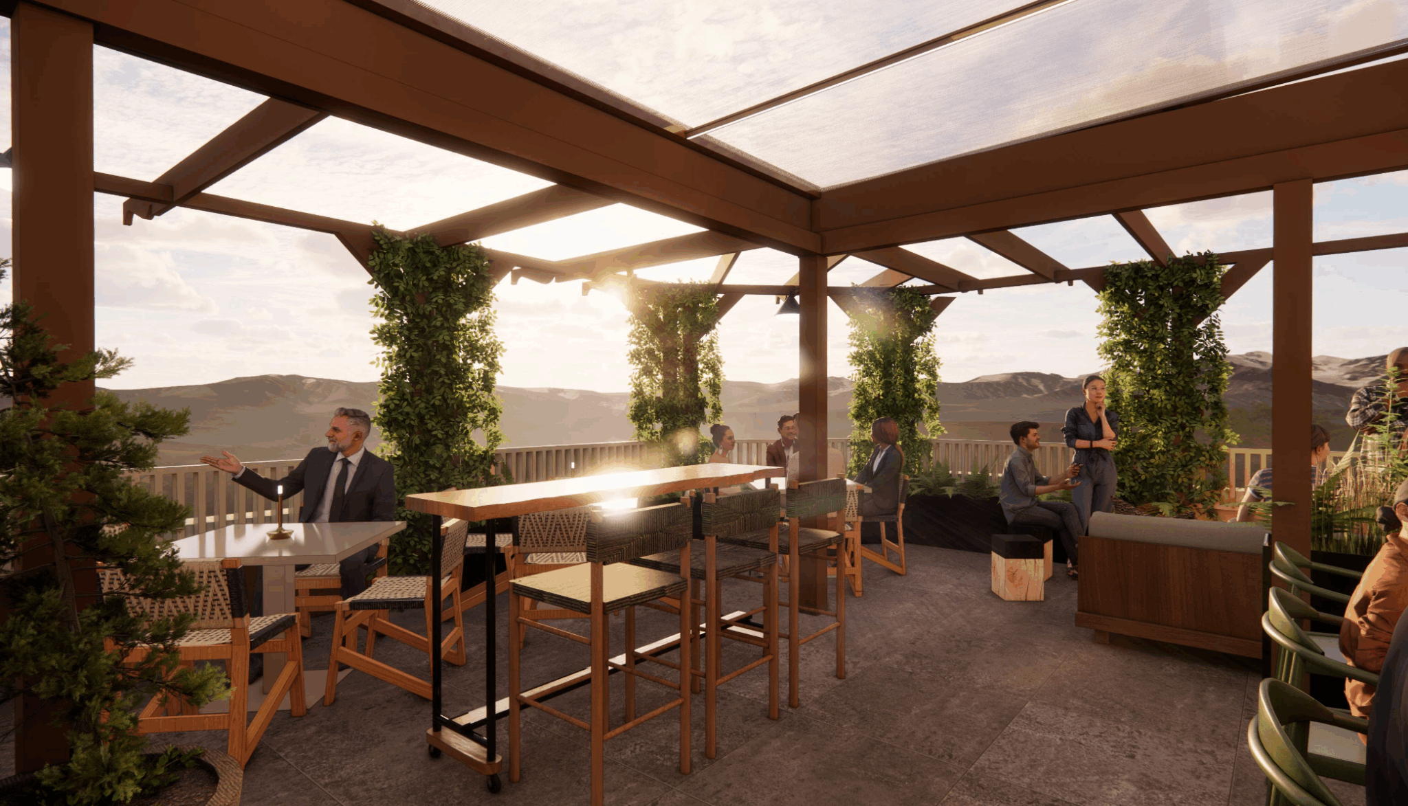 Rooftop Bar in Hood River | Lightwell Hotel